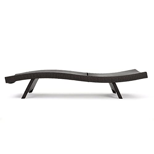 Christopher Knight Home Salem Outdoor Wicker Adjustable Chaise Lounge, Multibrown