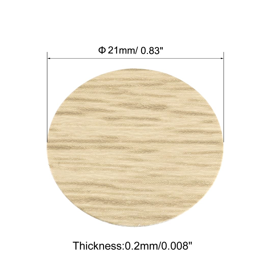 uxcell 3 Sheet/162Pcs Screw Hole Cover Stickers, 21mm Dia PVC Self Adhesive Covers Caps Dustproof for Wood Furniture Cabinet Shelf Wardrobe, Textured Light Khaki