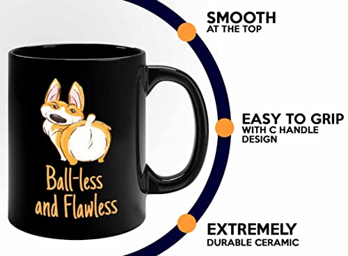 Bubble Hugs Veterinarian Coffee Mug 11oz Black - Ball Less and Flawless - Med Tech Animal Lover Pet Veterinary Groom Dog Cat Doctor