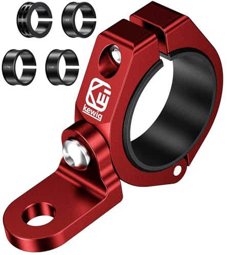 BRCOVAN Whip Light Flag Mount Solid Aluminium Alloy Light Bar Mounts Mounting Bracket Tube Clamp Fit on 1.5''/1.65''/1.75''/1.85''/2'' Roll Cage Bull Bar Roof Rack for ATV UTV Truck (Red)