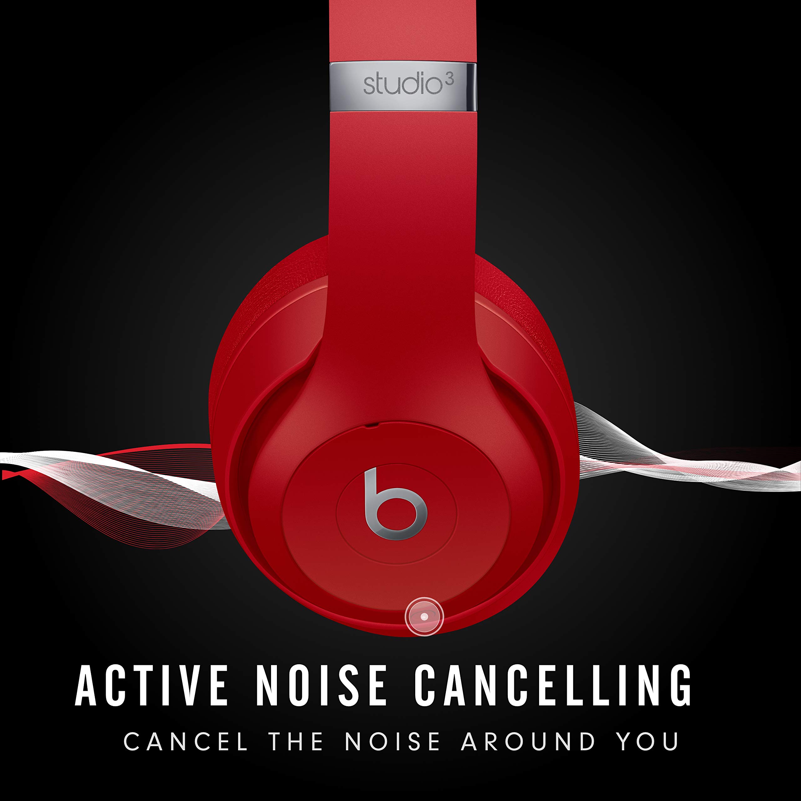 Beats Studio3 Wireless Noise Cancelling Over-Ear Headphones - Red with AppleCare+ (2 Years)