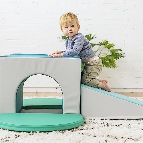 ECR4Kids SoftZone Single Tunnel Maze, Toddler Playset, Contemporary, 6-Piece