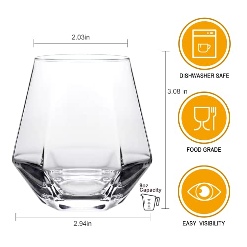Cadamada Wine Decanter,Diamond Carafe Set with Cork Ball Stopper,Delicate Decanter Set for Tequila, Brandy, Scotch & Vodka, Gifts, Bar & Party Decorations