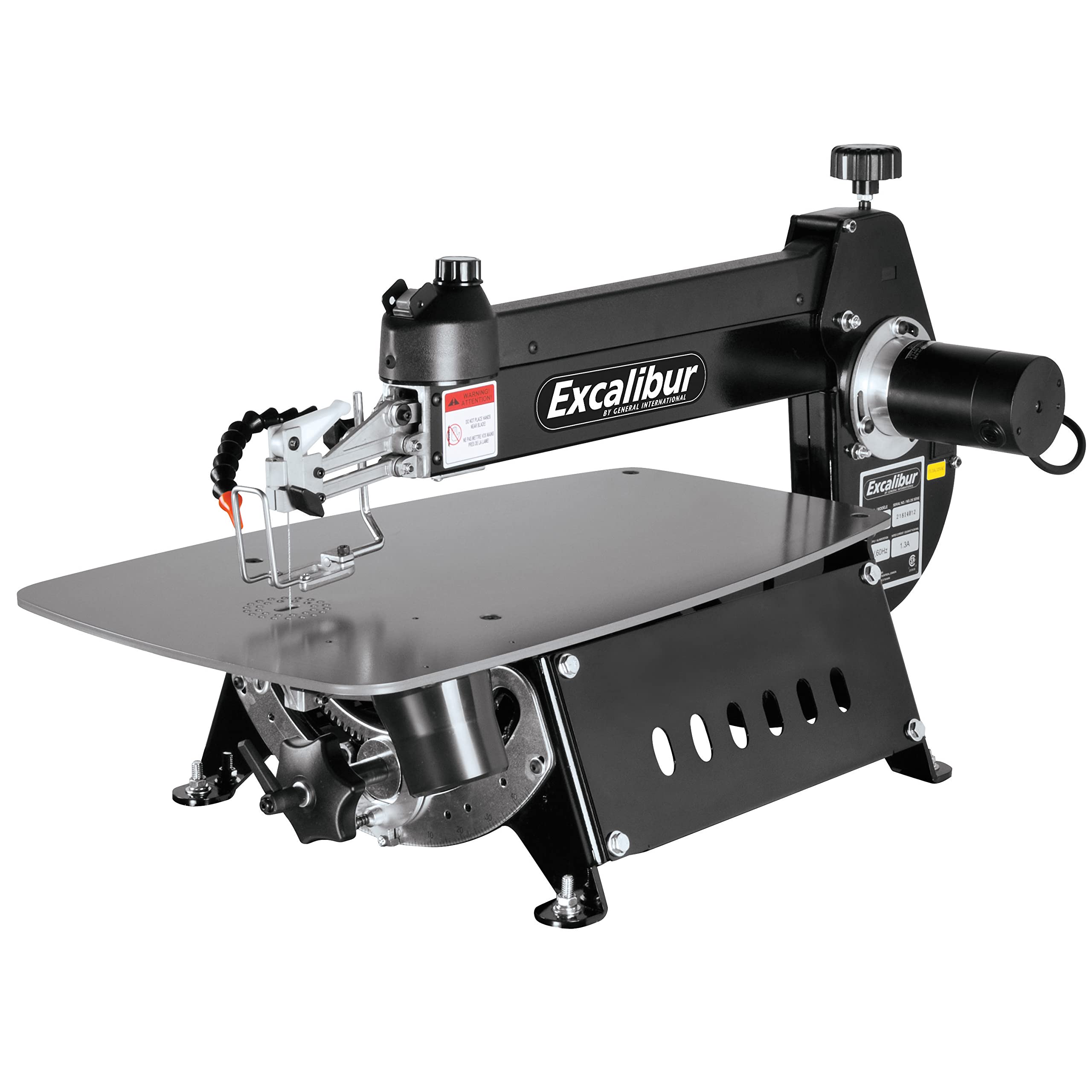 EXCALIBUR 21" Scroll Saw - 1.3A Variable Speed Woodworking Saw with Tilting head & Foot Switch Controller - EX-21