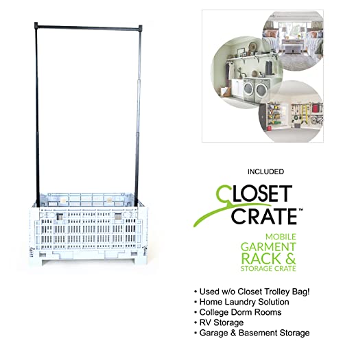Closet Trolley No-Lean Dance Duffel Bag with Garment Rack Great Bag for Competition Dance - Sturdy and Reliable - Does Not Lean and Collapsible for Easy Storage