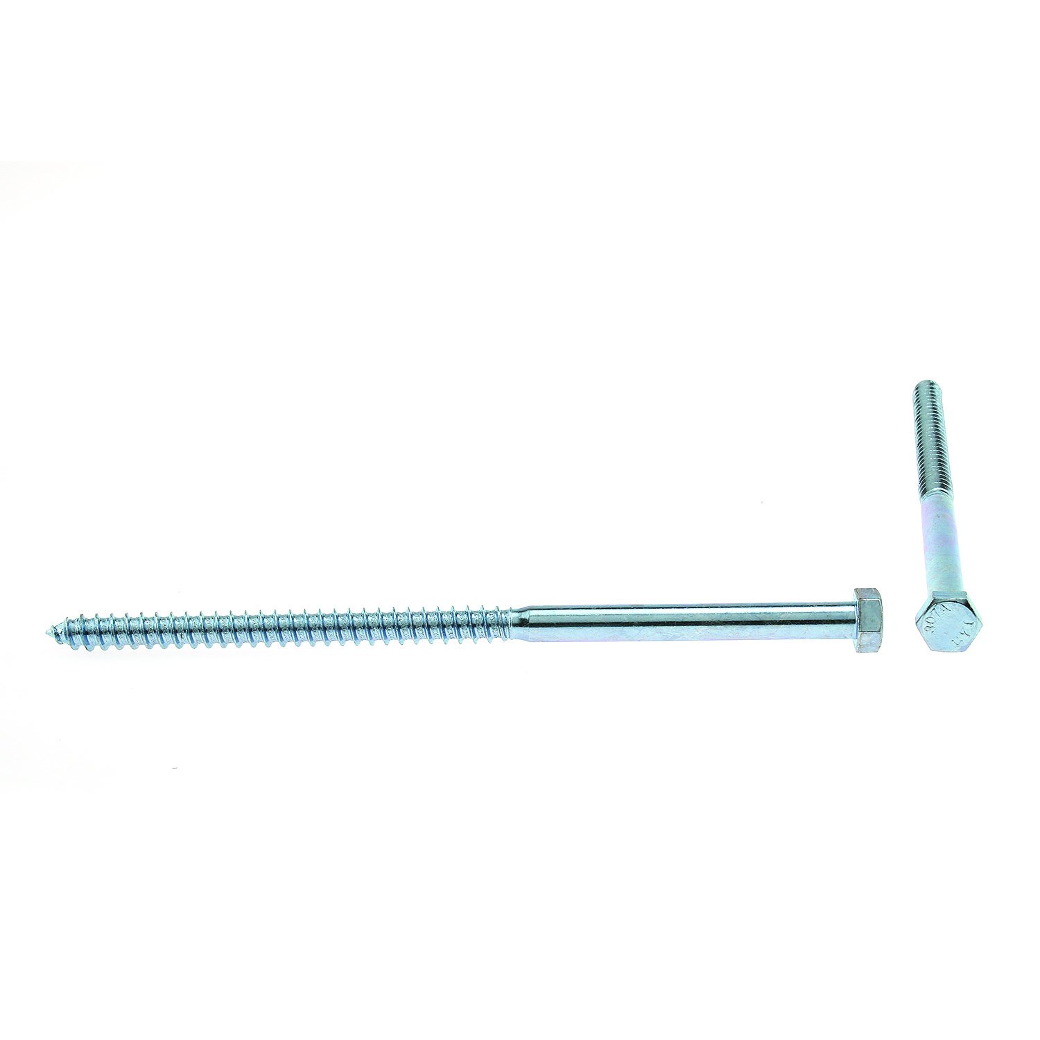 Prime-Line 9056638 Hex Lag Screws, 3/8 In. X 8 In., A307 Grade A Zinc Plated Steel (50 Pack)