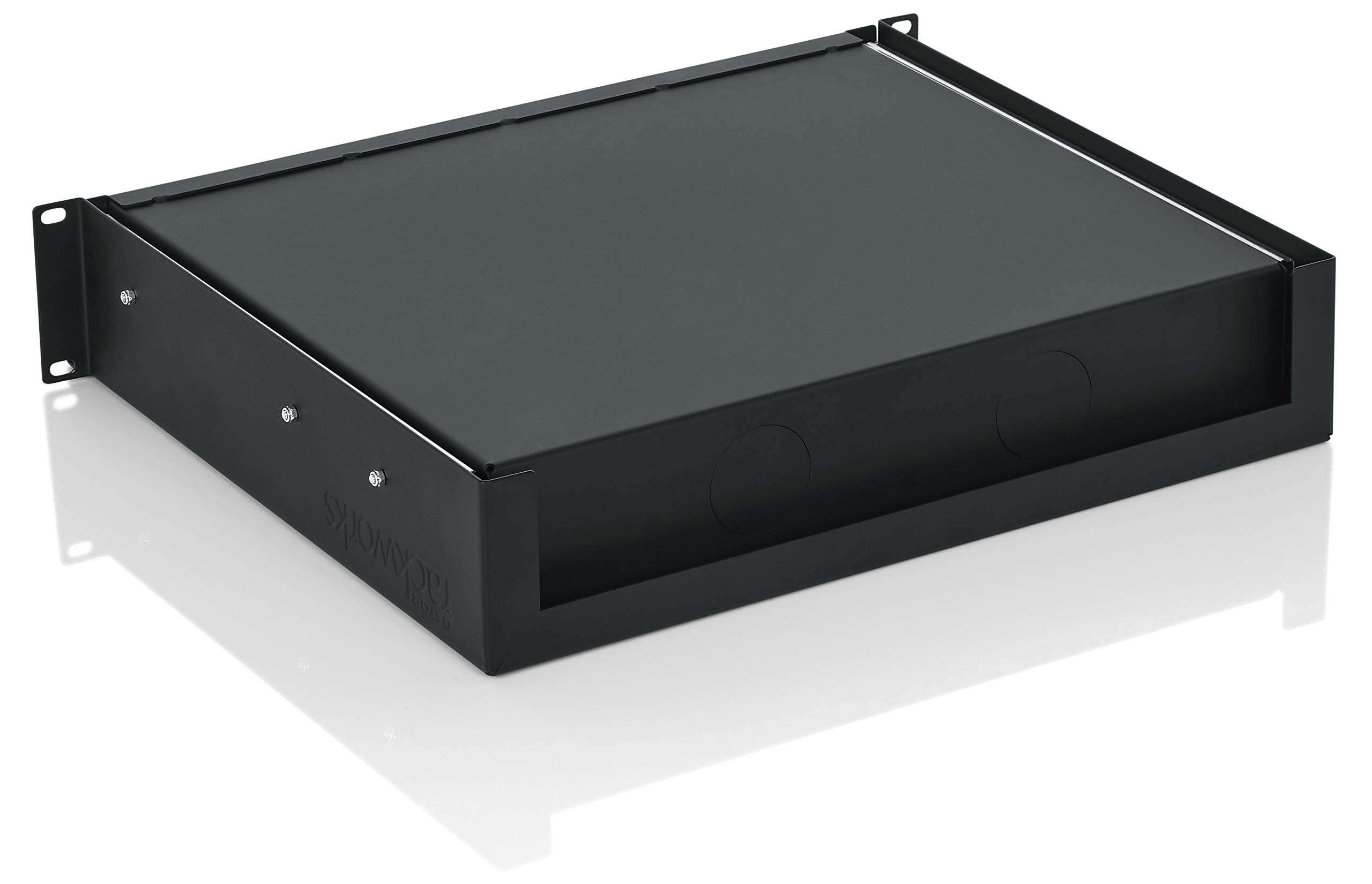 Gator Cases Rackworks Wireless Microphone Rack Mount Drawer - Fits 4 Wireless Microphones and Body Packs; New Compact 2U Design (GRW-DRWWRLSS)