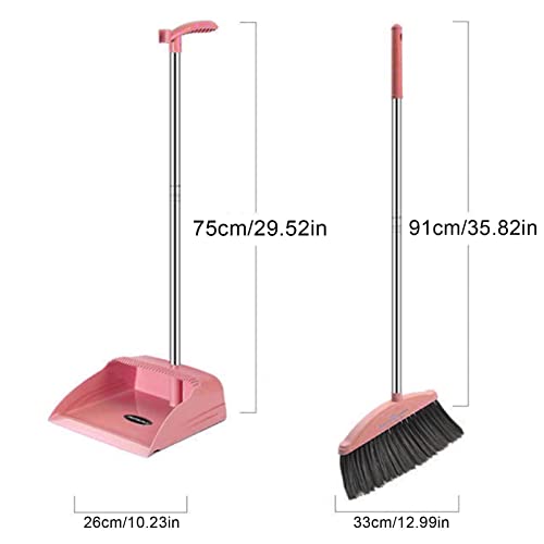 Broom and Dustpan Set for Home - Dust Pans with Long Handle | Outdoor Indoor for Home Kitchen Room Office | Must Haves for Home Lokoo