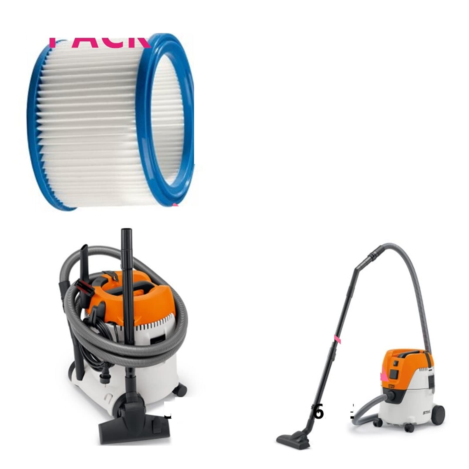 CobydA 1 Pack Cartridge Vacuum HEPA Filter 47097035900 γ Compatible for Stihl SE 62, SE 62 E Wet/Dry Vacuum Cleaner Parts