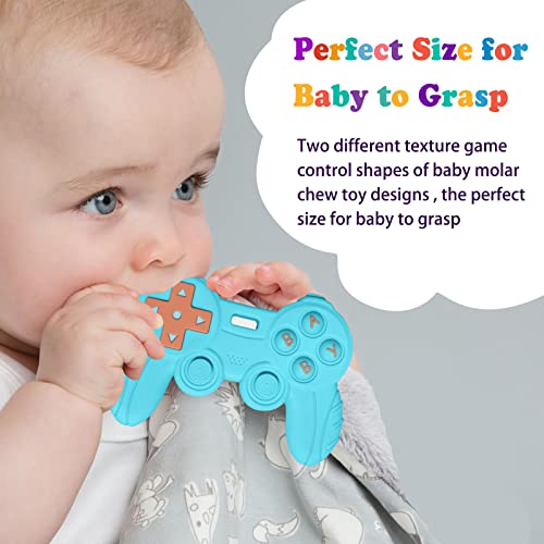 Baby Video Game Controller Teether Toy Funny Baby Teething Toys for Babies Gamer Controller(White