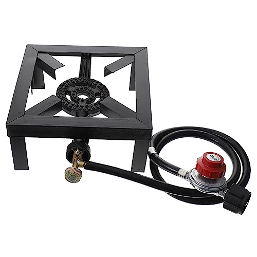BESPORTBLE Furnace Backpack Stove Gas Grill Portable Folding Stove Grill Accessories Hibachi Grill Outdoor Gas Stove Camping Stove Camping Cooking Stove Gas Burner Burning Wood Hose Regulator