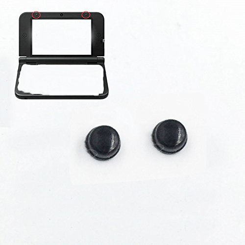 Front Back Screw Rubber Feet Cover Upper LCD Screen Screws Cover Rubber Replacement for New 3DS XL LL (Red)