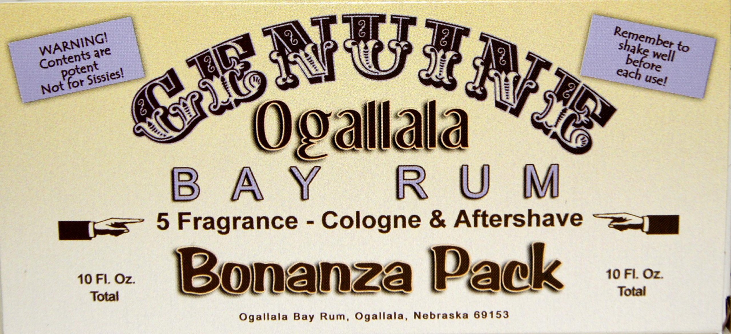 Ogallala Bay Rum Bonanza Cologne & After-Shave Sample Pack
