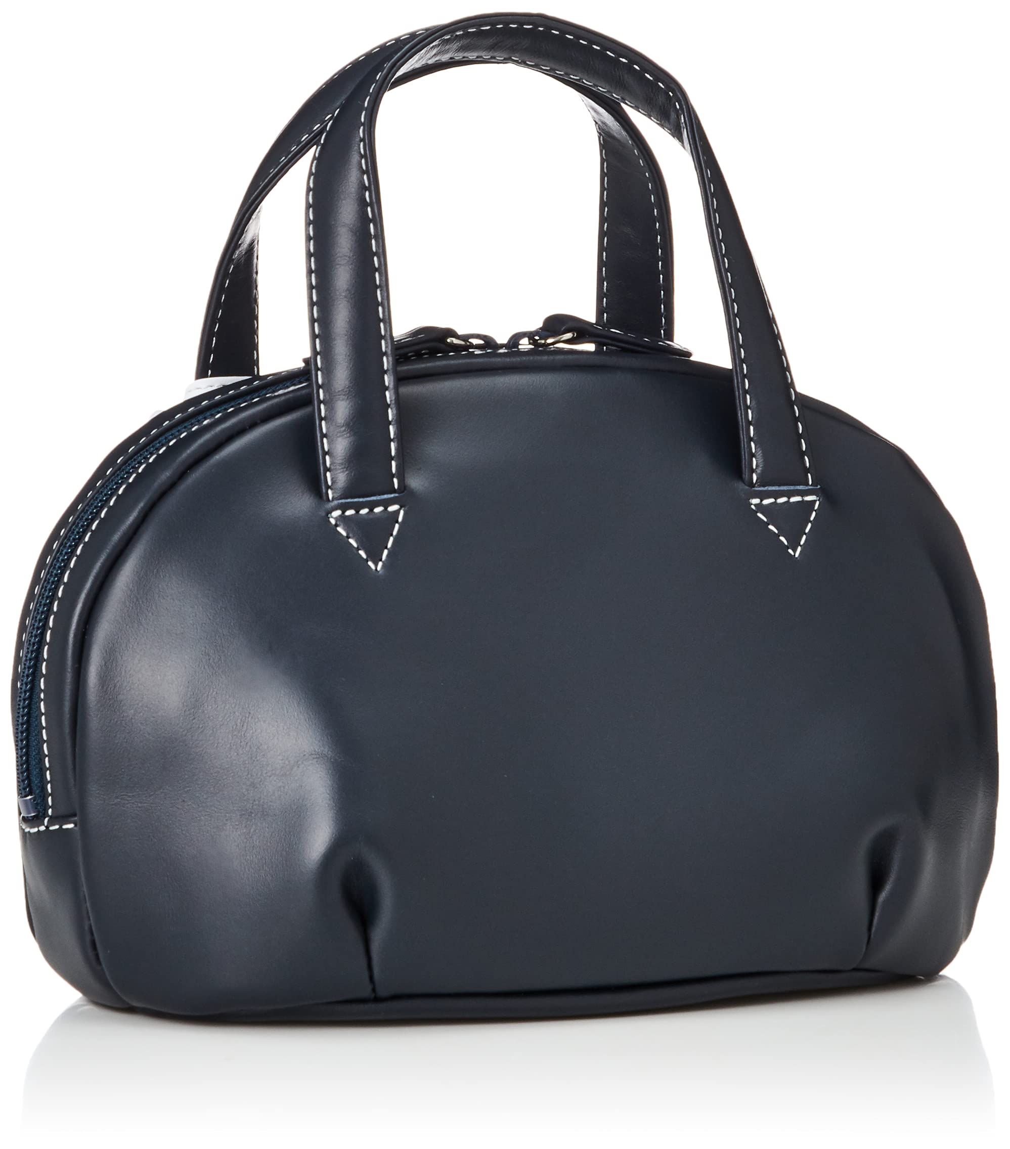 Kitamura Z-0560 Detachable Shoulder Belt 2-Way Handbag, Dark Blue/White Stitching [Navy] 10901