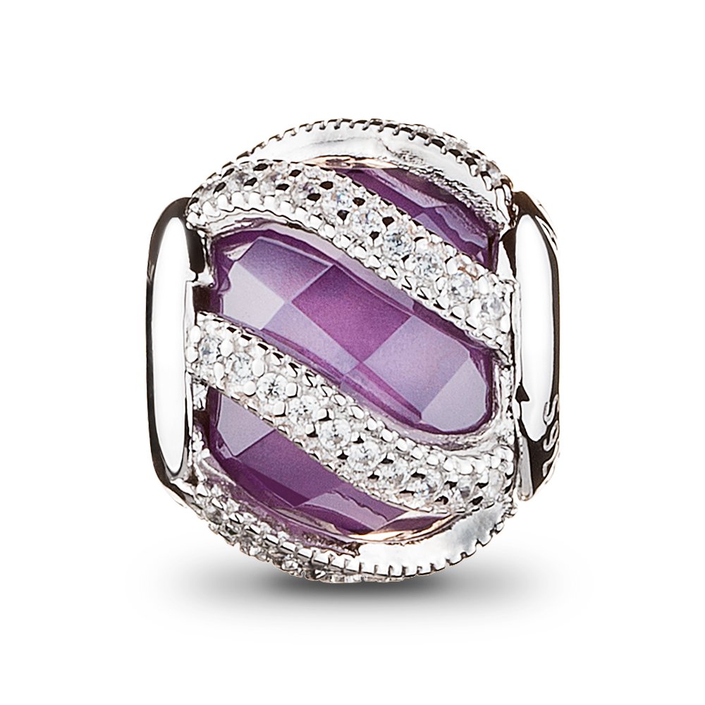 ATHENAIE Murano Glass 925 Silver Core Purple Dreamland Charms Bead
