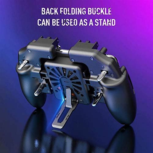 LUULYGO in 2021, The First New 6-Finger Mobile Joystick Controller Gamepad Trigger FPS Cooling Fan Gamepad Joystick for iOS Android Phones Specialty Store