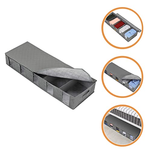 Clothes Organizer Under Bed Storage Bin Stackable Underbed Organizer Dividing Closet Clothes Containers Large Capacity Holder Box For Quilt Clothes Shoes Closet Storage