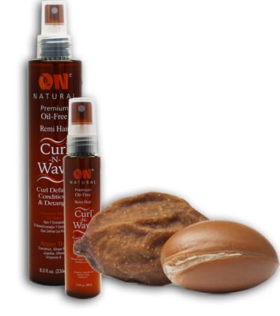 On Natural On Curl & Wavy Curl Defining Conditioner & Detangler, Argan Tree, 8oz, 8 Oz