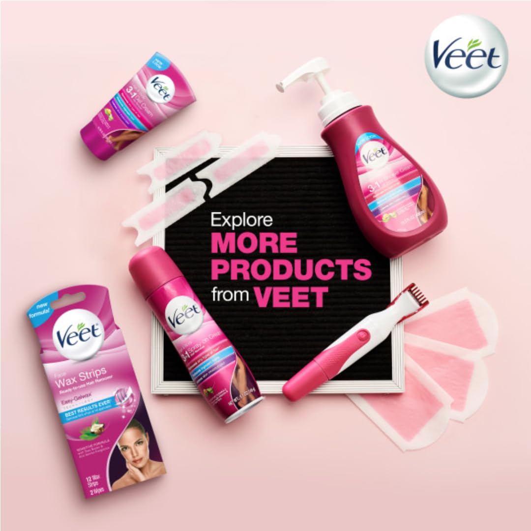 Veet Sensitive Formula with Aloe Vera In Shower 13.5 Fl Oz. Hair Removal Cream for Legs & Body (3 Pack)