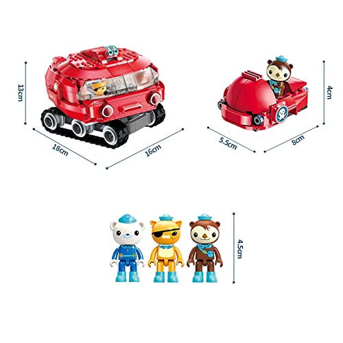 Enlighten for Age 6+ Building Block Ocean Adventure Octonauts GUP-C Blue Whale Vehicle & Barnacles Kwazii Tweak 630pcs Building Brick Set-No Package Box