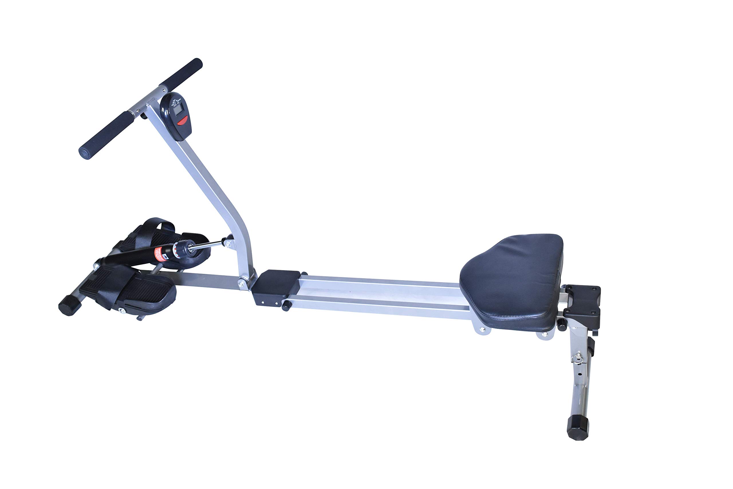 Athletic Bar Regatta Rowing Machine Pro Rower Smart Glider 12 Hydraulic Resistance Levels for Full Body Workout Exercise Muscle Cardio Home Gym