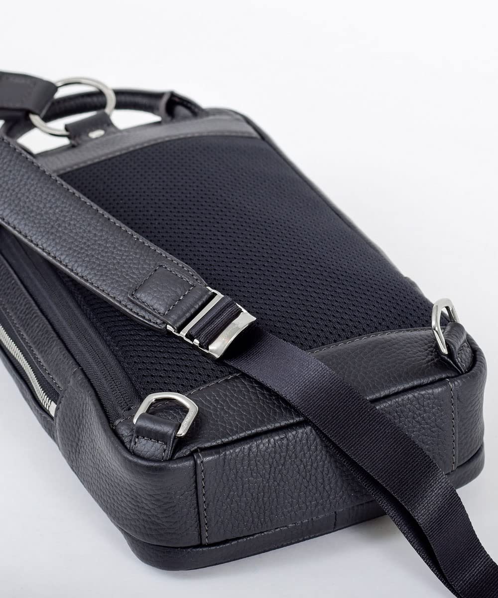 FUJITAKA, Genuine Leather One Shoulder Bag, Made In Japan, No.627911 BLACK - JAPAN MADE, Black