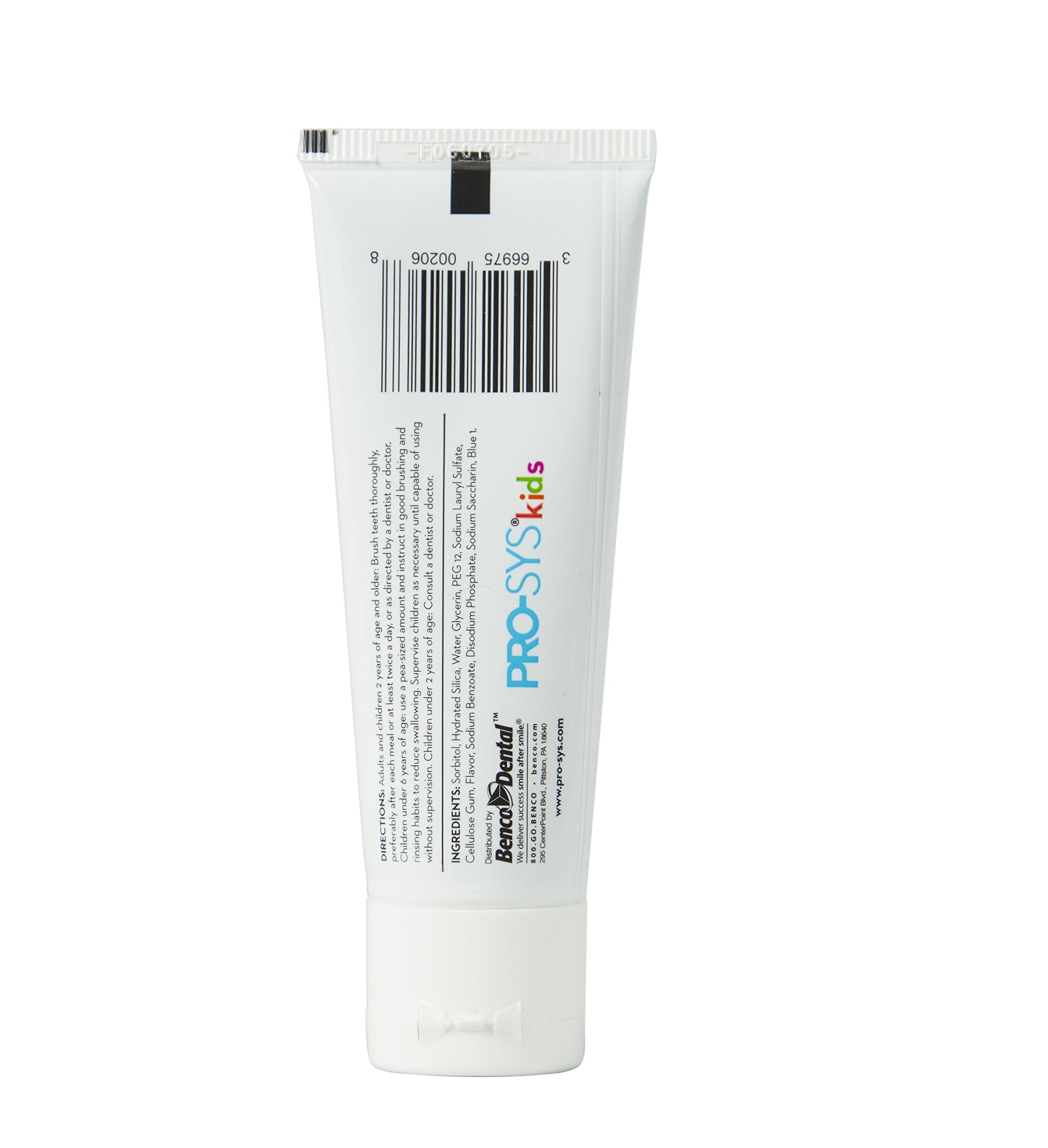 PRO-SYS® Kids Fluoride Free Toothpaste, ADA Accepted, Berry Flavor Toothgel, Dentist Recommended, Pack of 3