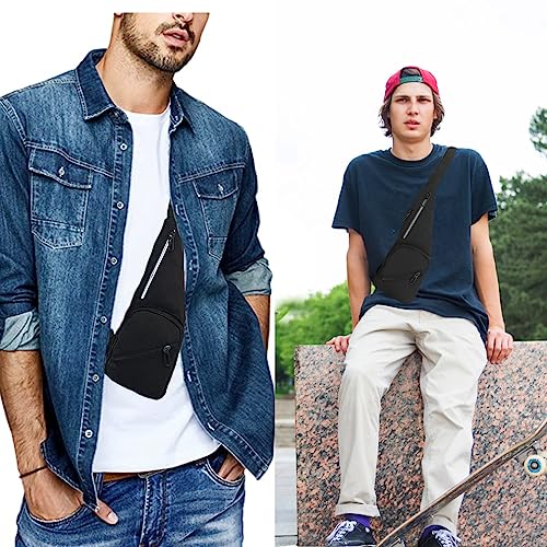 CAISANG Mini Sling Bag Men Crossbody Personal Pocket Bag Small Shoulder Backpack Casual Chest Bag for Travel