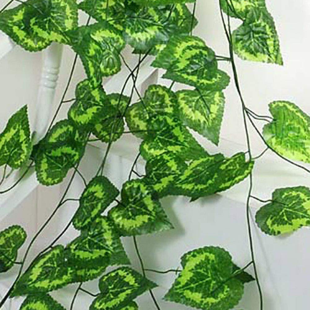 Heave Artificial Ivy Plants Vine Hanging Garland Decorative Wall Hanging Fake Ivy Leaves Artificial Plants for Indoor Outside Home Garden Party Decor Purple