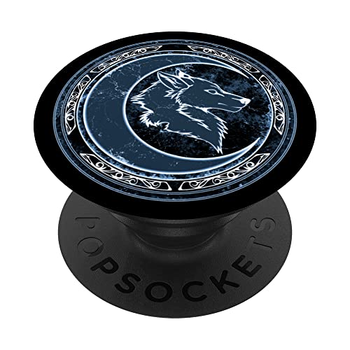 Celtic Wolf and Moon PopSockets Swappable PopGrip