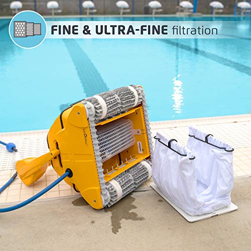 DOLPHIN Wave 100 Commercial Robotic Pool Cleaner with Caddy, Engineered for Extraordinary Pool Cleaning Performance, Ideal for Commercial Swimming Pools up to 88 Feetā¦
