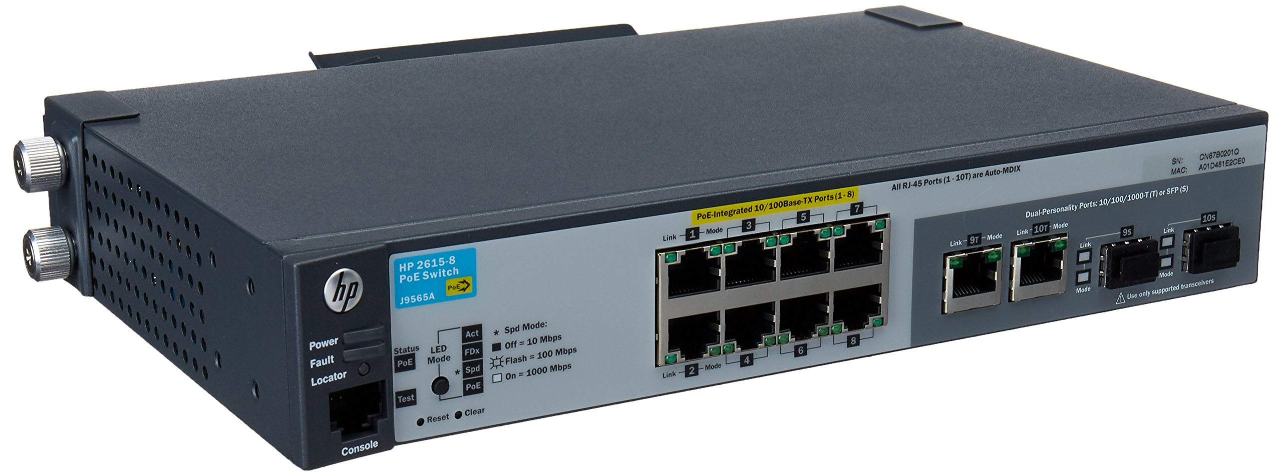 HP Procurve 2615-8-PoE Stackable Ethernet Switch (J9565A#ABA)