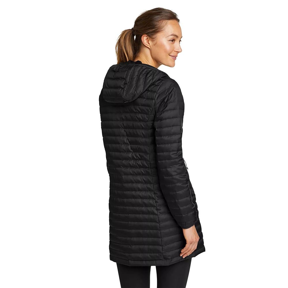 Eddie Bauer Women's Microlight Traveler Down Parka, Black, XX-Large