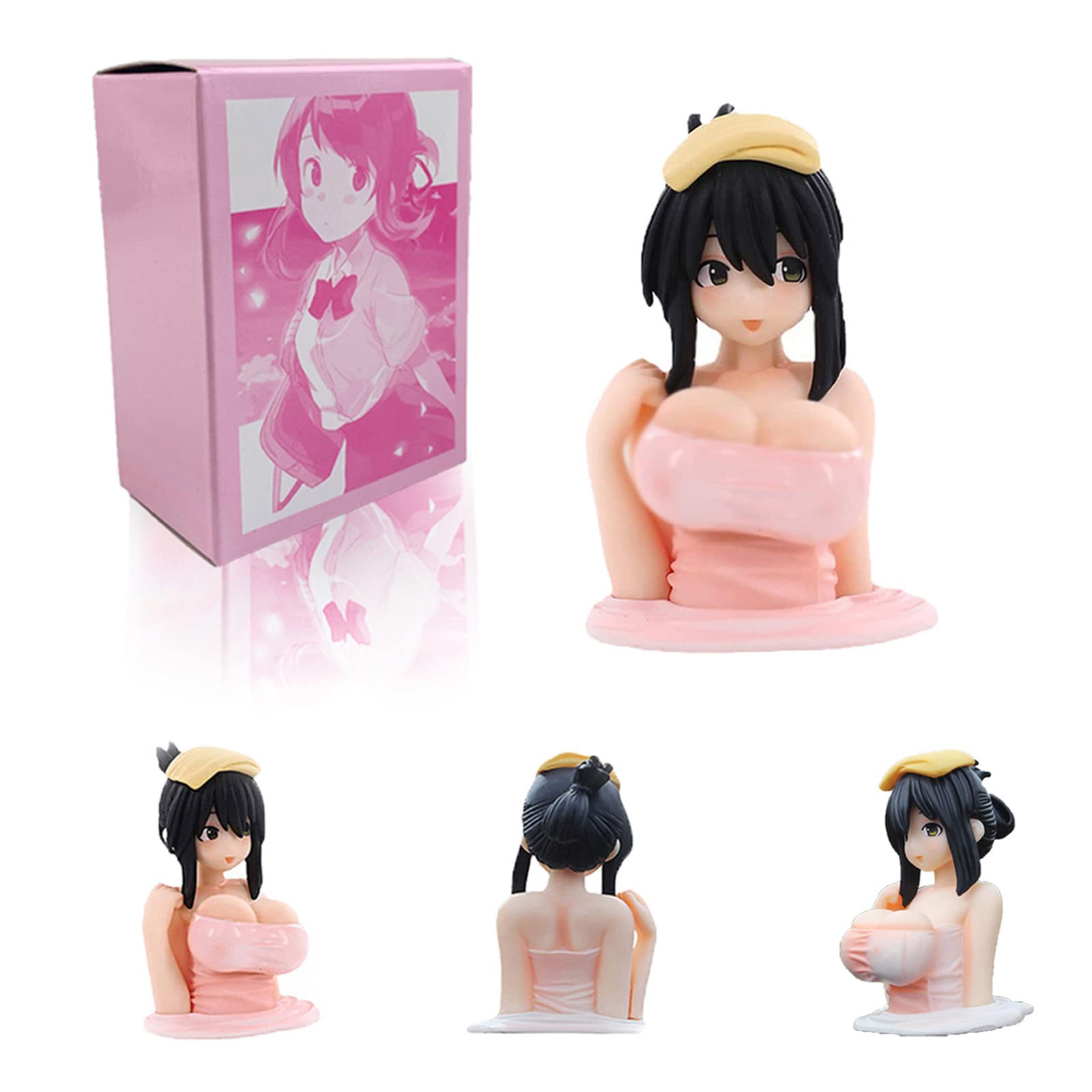 ANTESCORT Shaking Chest Car Ornaments, Bobbleheads for Car Dashboard, Car Dashboard Decorations, Kawaii Action Model Doll for Room Desktop Car Dashboard