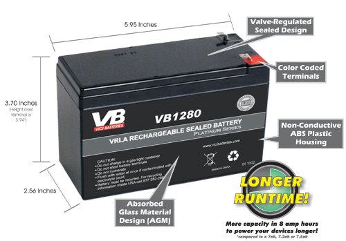 VERIZON FIOS Upgrade Replacement Battery 12V 8AH SLA Rechargeable Battery 15% Longer Run TIME by VICI