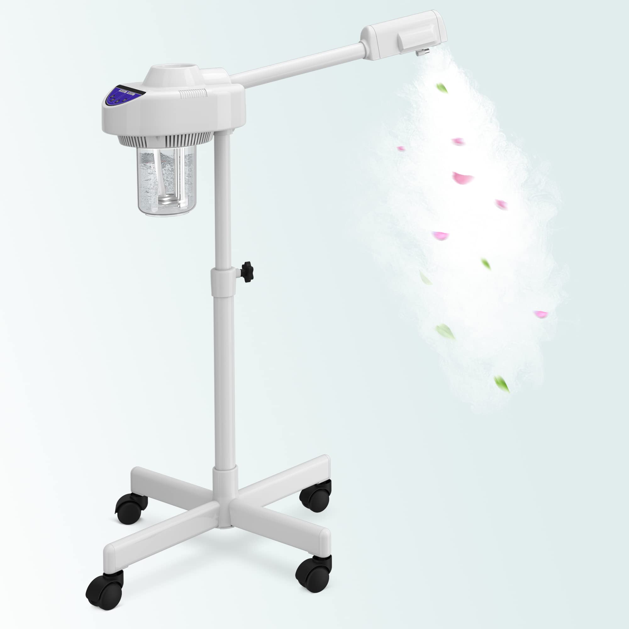 Professional Spa Ozone - Kingsteam- Stand - Facial Steamer On Wheels, for Home and Salon Use (White)