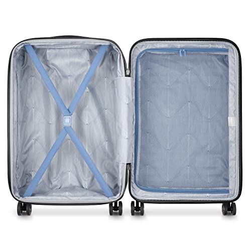 DELSEY Paris Cruise 3.0 Hardside Expandable Luggage with Spinner Wheels, Blue, Checked-Medium 24 Inch