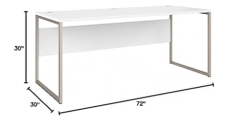 Bush Business Furniture Office Table with Open Metal Leg Design and Privacy Panel | Hybrid Large Computer Desk for Home Office | 72Wx30Lx30H