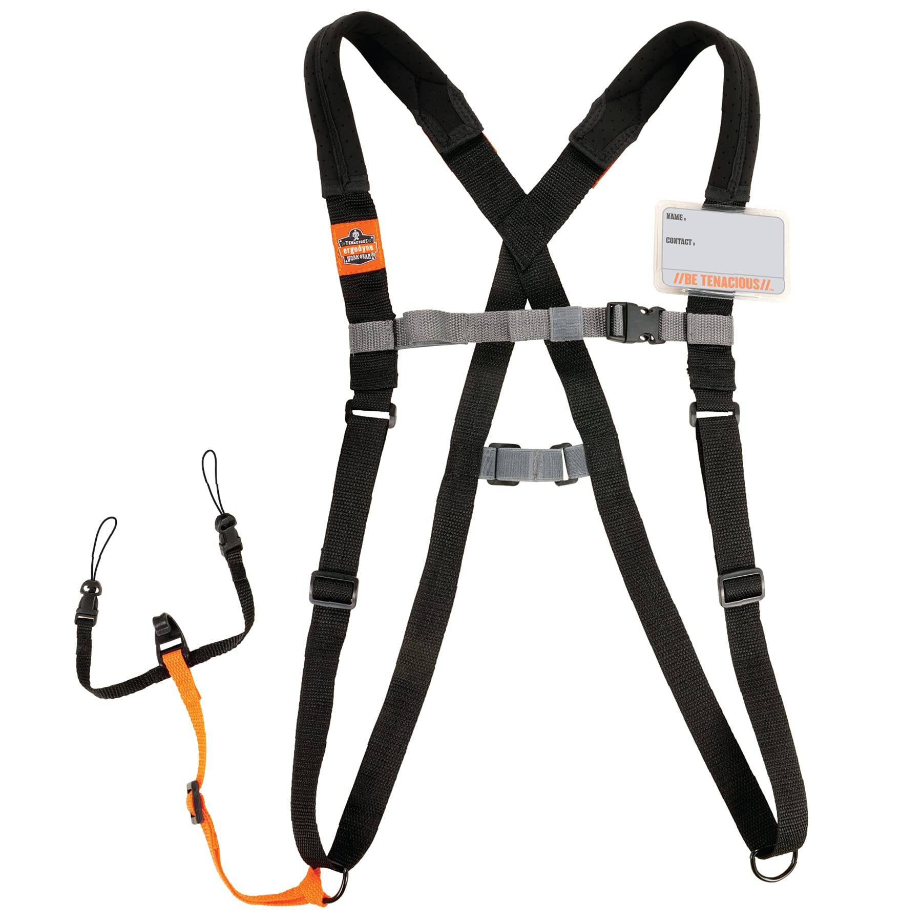 Ergodyne Squids 3138 Barcode Scanner Padded Harness, Tethering Lanyard for Bar Code Scanners, Breakaway Design Large