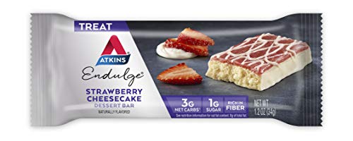 Atkins Endulge Treat Strawberry Cheesecake Dessert Bar, 6 Ounce, 5 Count (Pack of 1)
