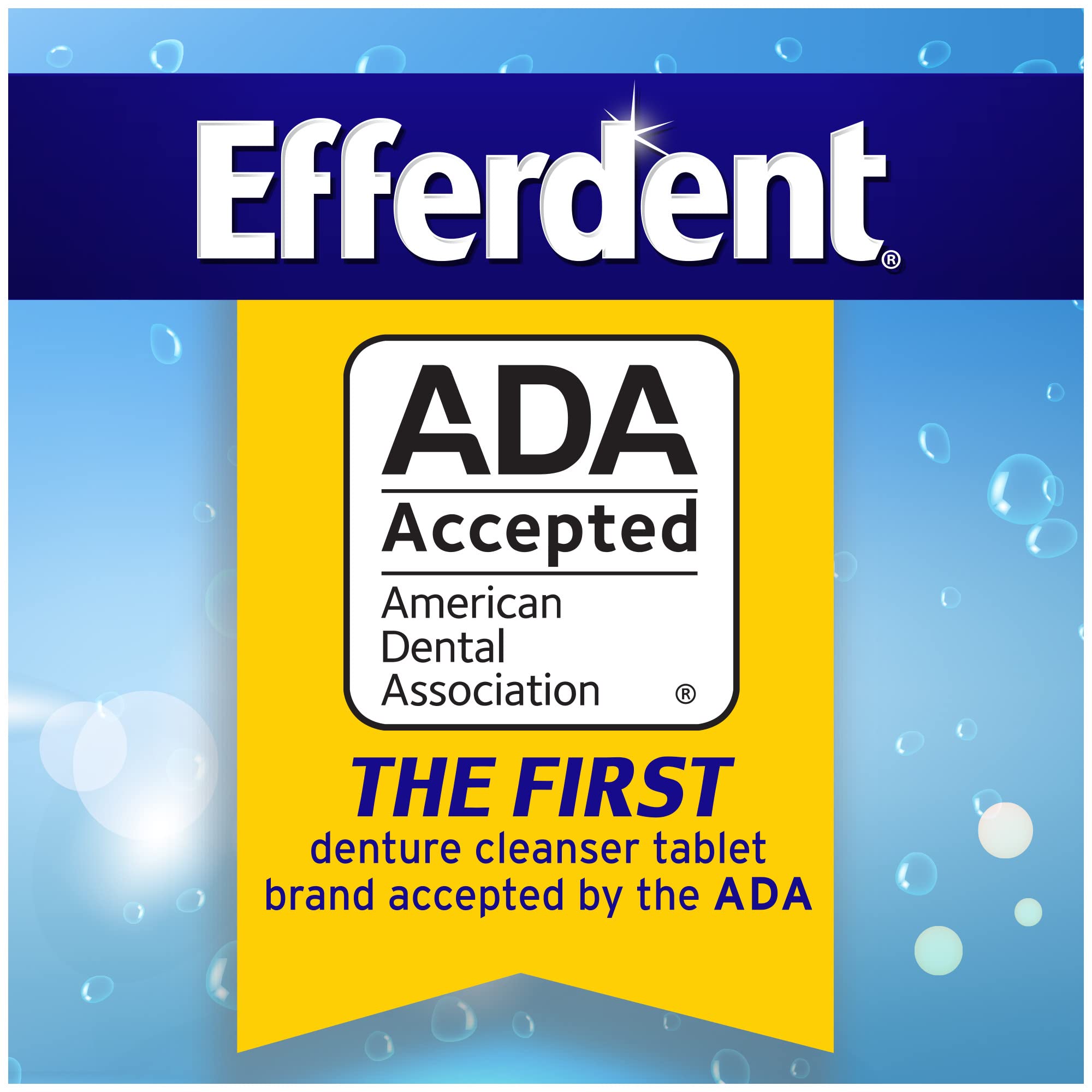 Efferdent Denture Cleanser Tablets, Complete Clean, Tablets, Multicolor, 252 Count