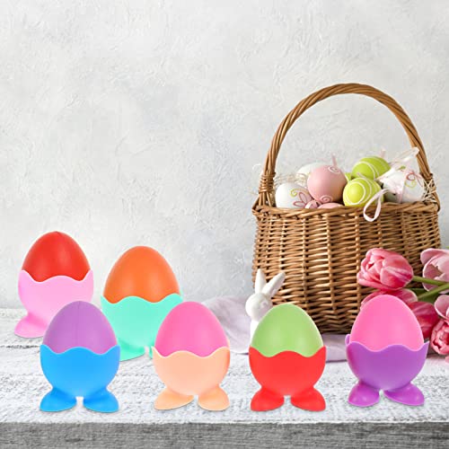 BESTOYARD 12pcs Silicone egg tray makeup sponge drying stand sphere egg cups for display breakfast maker egg boiler molds cup easter egg cups egg topper poached eggs storage