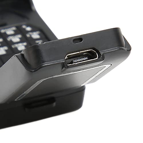 Cosiki Flip Phone, Support Micro SIM Card 32MB 64MB OLED Screen 300mAh Battery 0.66 Inch Small Flip Phone for Seniors (Black)