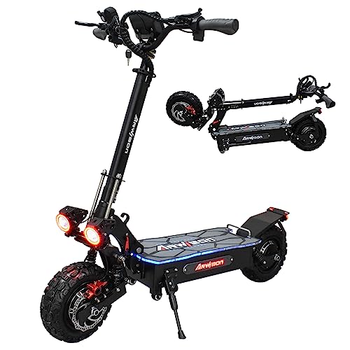 Electric Scooter Adults, Escooter with 5600W Powerful Dual Motor, 47mph Max Speed, 60V 27Ah Battery, 50 Miles Long Range, 11â Inner Tubeless Tire Folding Sport Kick Scooter (Q06-without seat)