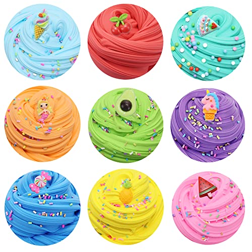 Butter Slime Kit for Girls 13 Pack, Party Favors Non-Sticky and Super Soft Stress Relief Toy for Boys, Easter Basket Stuffers