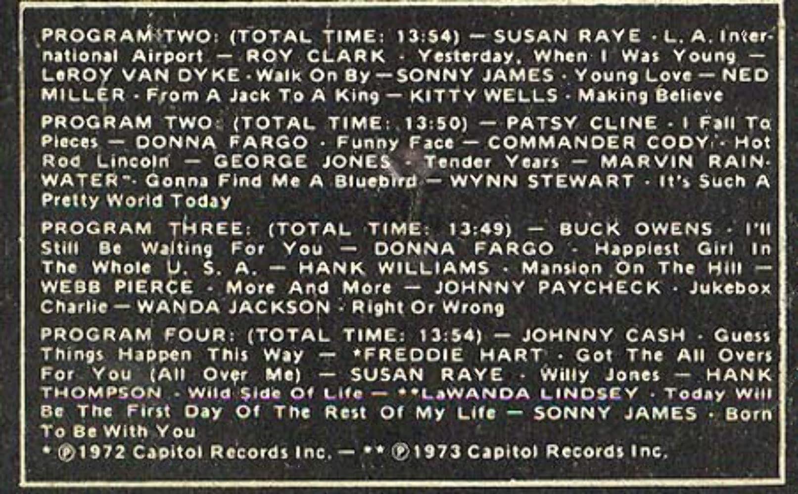 The Best Of Country Music Vol. 7 8 Track Tape