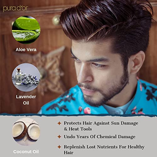 PURA D'OR Intense Therapy Shampoo (16oz) Repairs Damaged, Distressed, Over-Processed Hair, Infused with Select Natural Ingredients, Sulfate Free, All Hair Types, Men and Women