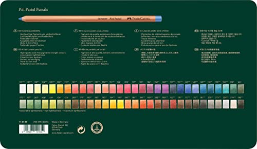 Faber-Castel Pitt Pastell Colouring Pencil Set of 60, 60 Count (Pack of 1), Assorted