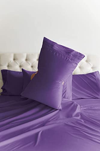 CGK Unlimited Queen Size Sheet Set - 6 Piece Set - Hotel Luxury Bed Sheets - Extra Soft - Deep Pockets - Easy Fit - Breathable & Cooling Sheets - Wrinkle Free - Comfy - Purple Bed Sheets - Queen 6 PC