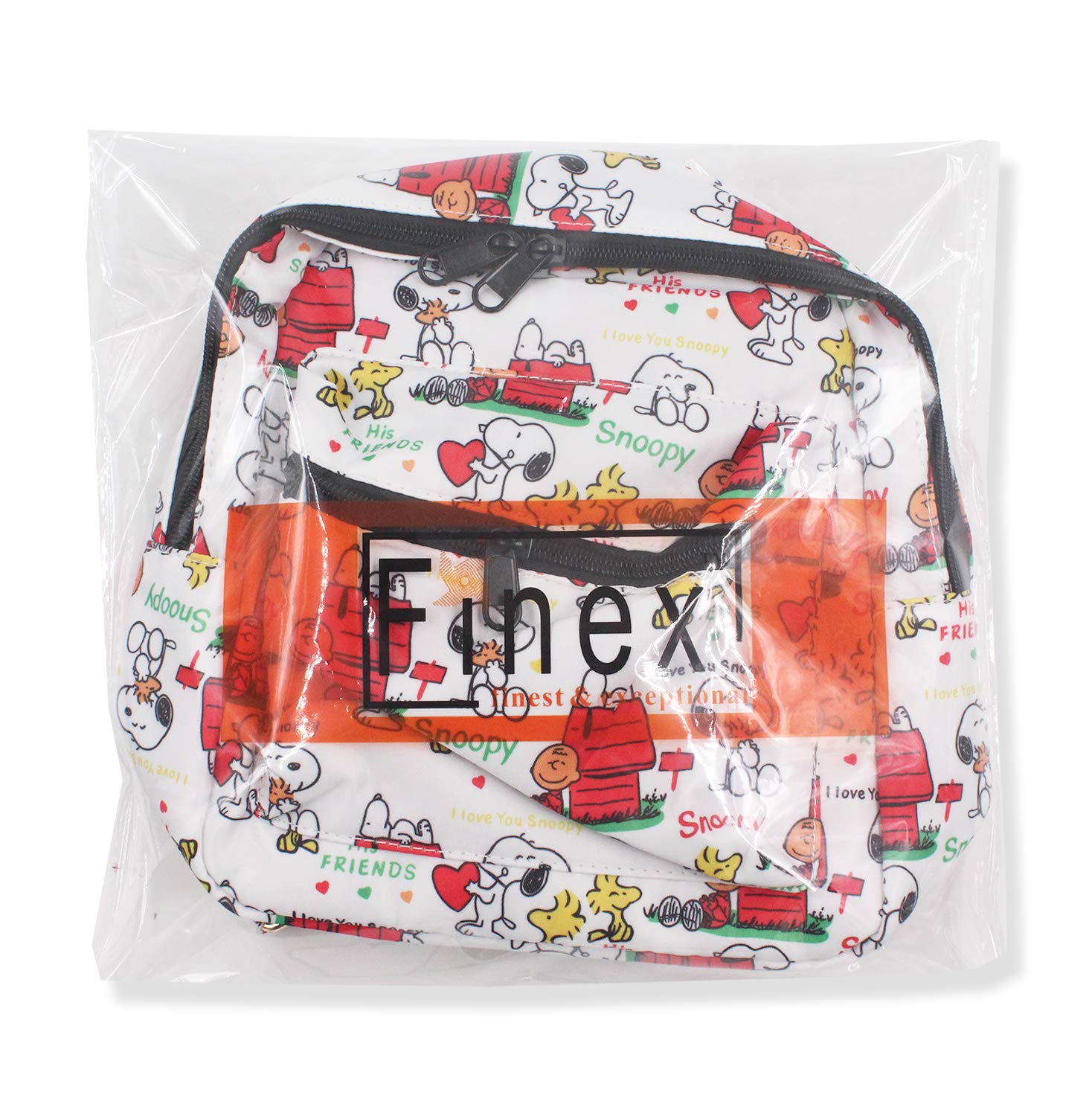White Dog Small Nylon Bag Multipurpose Causal Daypack for Travel Trip Shopping Tablet iPad Mini up to 8 inches